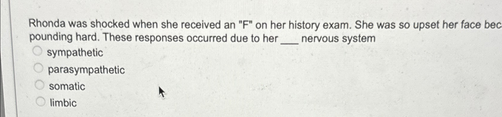 Solved Rhonda was shocked when she received an "F" ﻿on her | Chegg.com