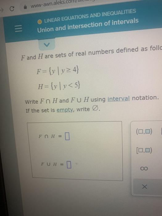 Solved www-awn.alek O LINEAR EQUATIONS AND INEQUALITIES | Chegg.com