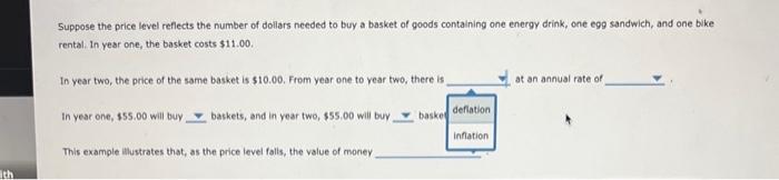 Solved 1. The level of prices and the value of money Suppose | Chegg.com