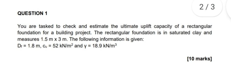 Solved You are tasked to check and estimate the ultimate | Chegg.com