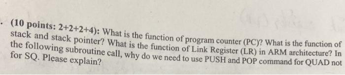 Solved (10 points: 2+2+2+4): What is the function of program | Chegg.com