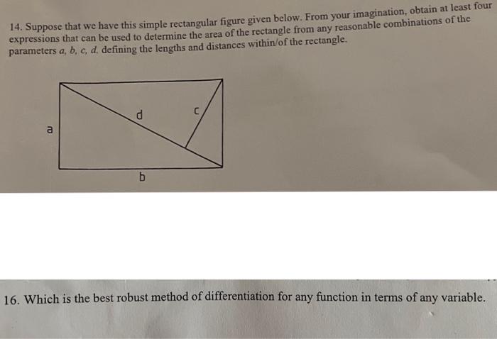 Solved 14. Suppose that we have this simple rectangular | Chegg.com