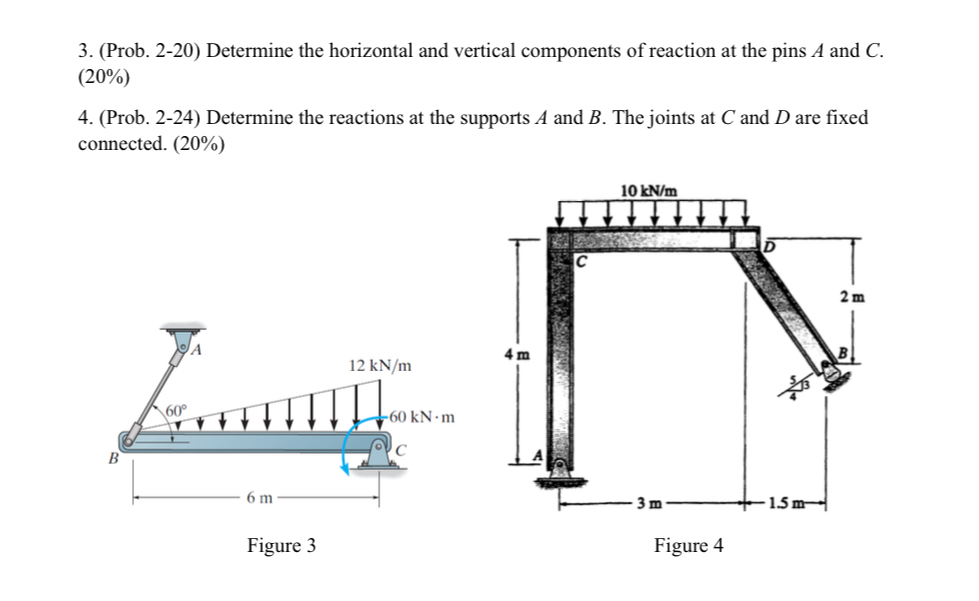 Solved (Prob. 2-20) Determine the horizontal and vertical | Chegg.com Solved (Prob. 2-20) Determine the horizontal and vertical | Chegg.com