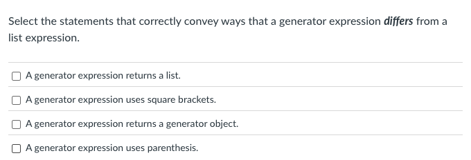 Solved Select the statements that correctly convey ways that | Chegg.com