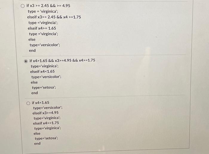 Solved Given the following decision tree from MATLAB, what | Chegg.com