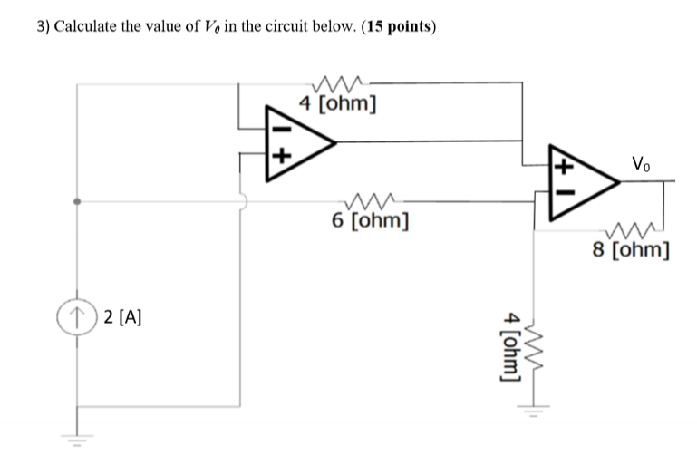 Solved Calculate the value of V0 ﻿in the circuit below. (15 | Chegg.com