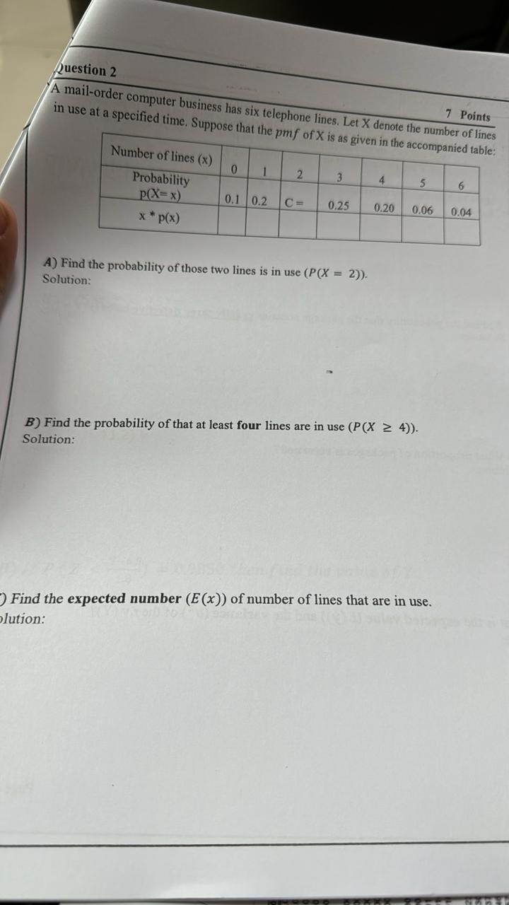 Solved Question 27 ﻿PointsA mail-order computer business has | Chegg.com