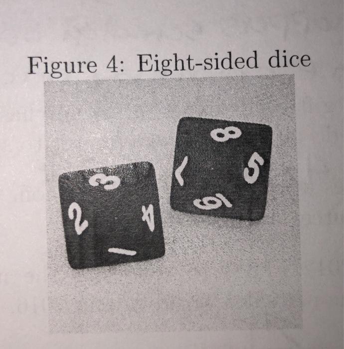 Solved Figure 4: Eight-sided dice 5 2 (a) When rolling two | Chegg.com