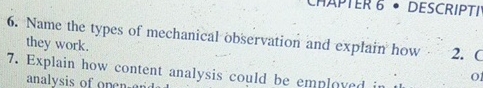 Solved Name the types of mechanical observation and explain | Chegg.com