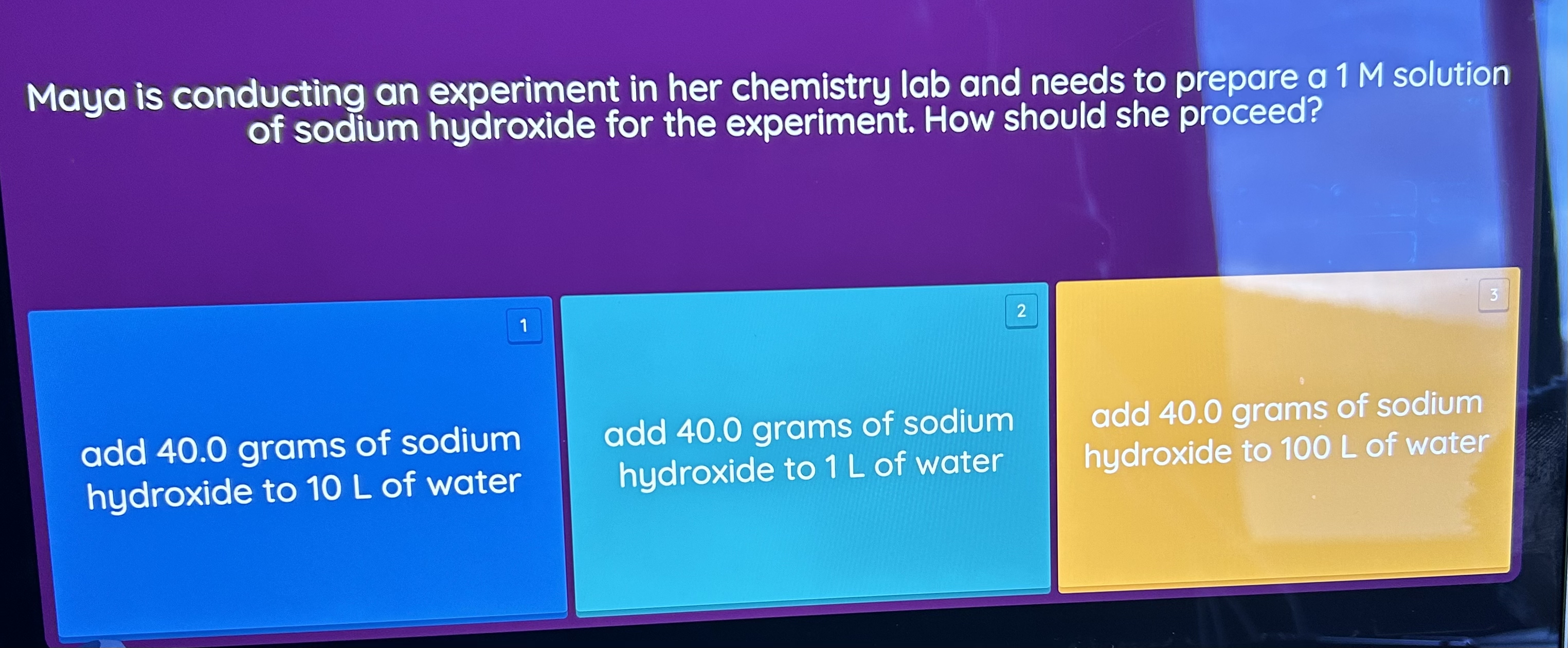 Maya is conducting an experiment in her chemistry lab | Chegg.com