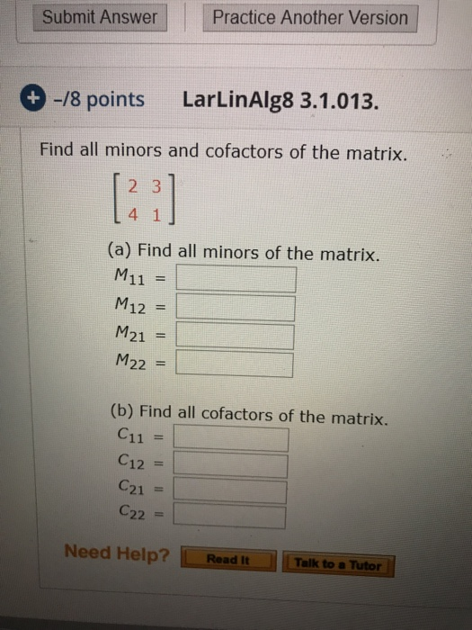 Solved Submit Answer Practice Another Version + -/8 points | Chegg.com Solved Submit Answer Practice Another Version + -/8 points | Chegg.com