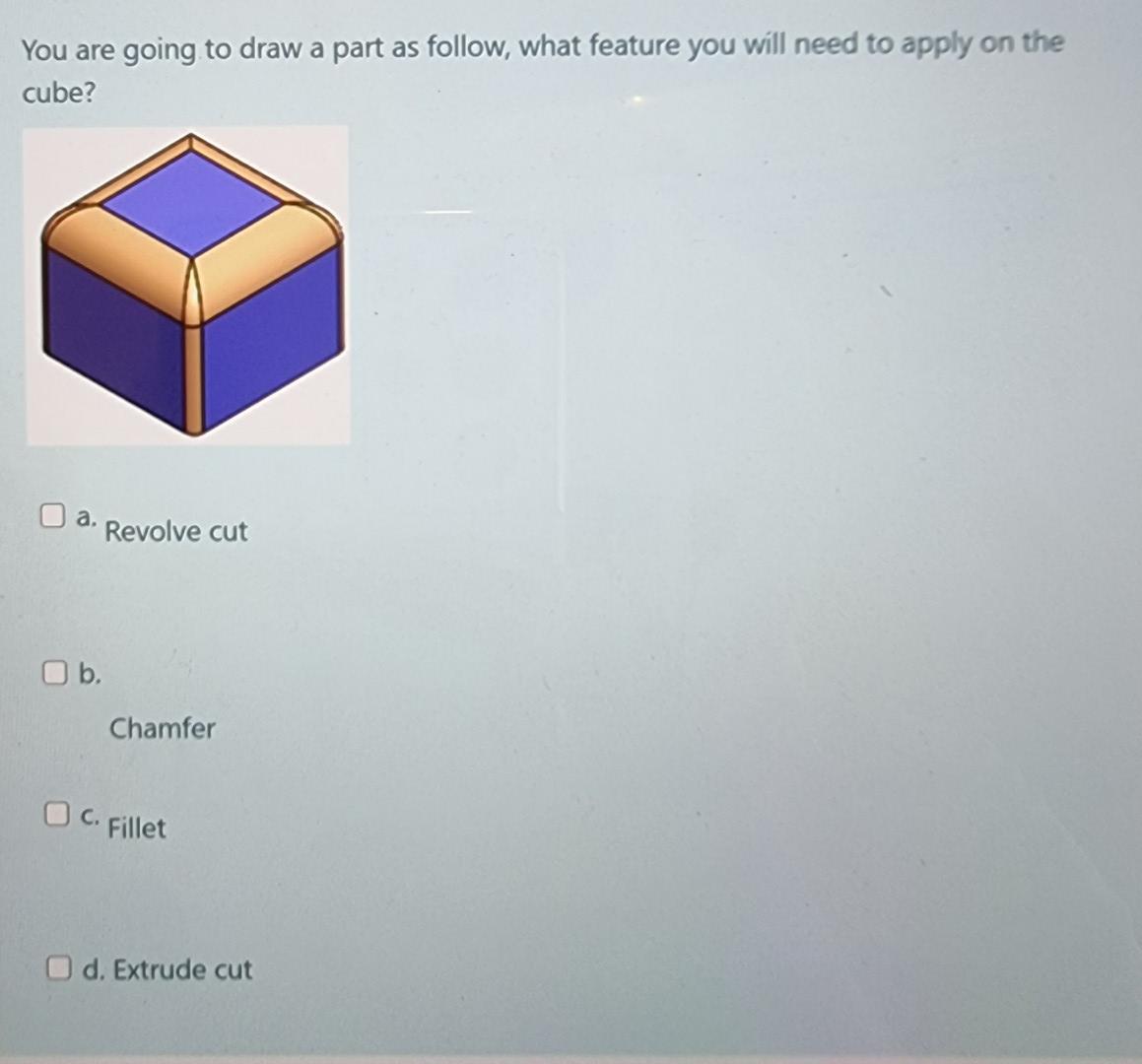 Solved You are going to draw a part as follow, what feature | Chegg.com