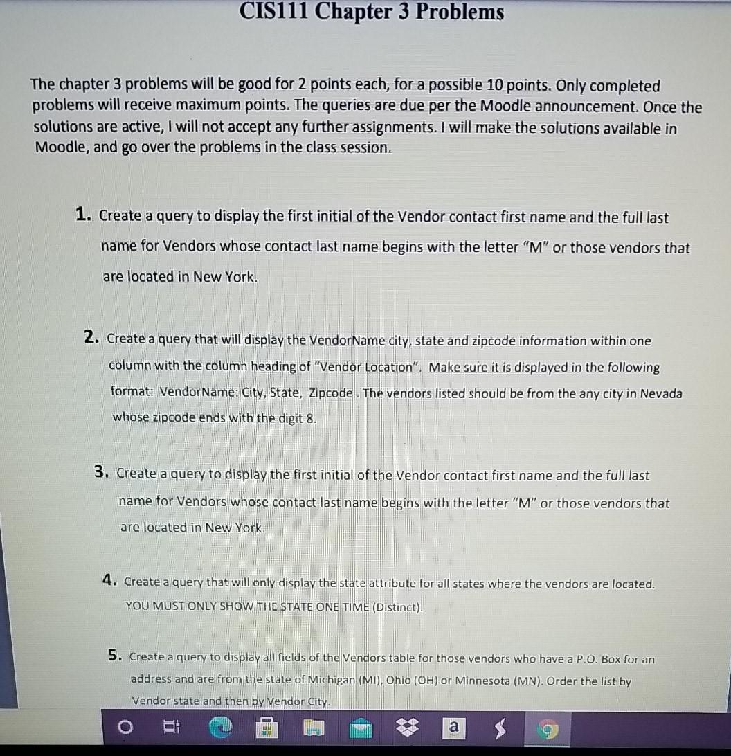 Solved CIS111 Chapter 3 Problems The chapter 3 problems will | Chegg.com