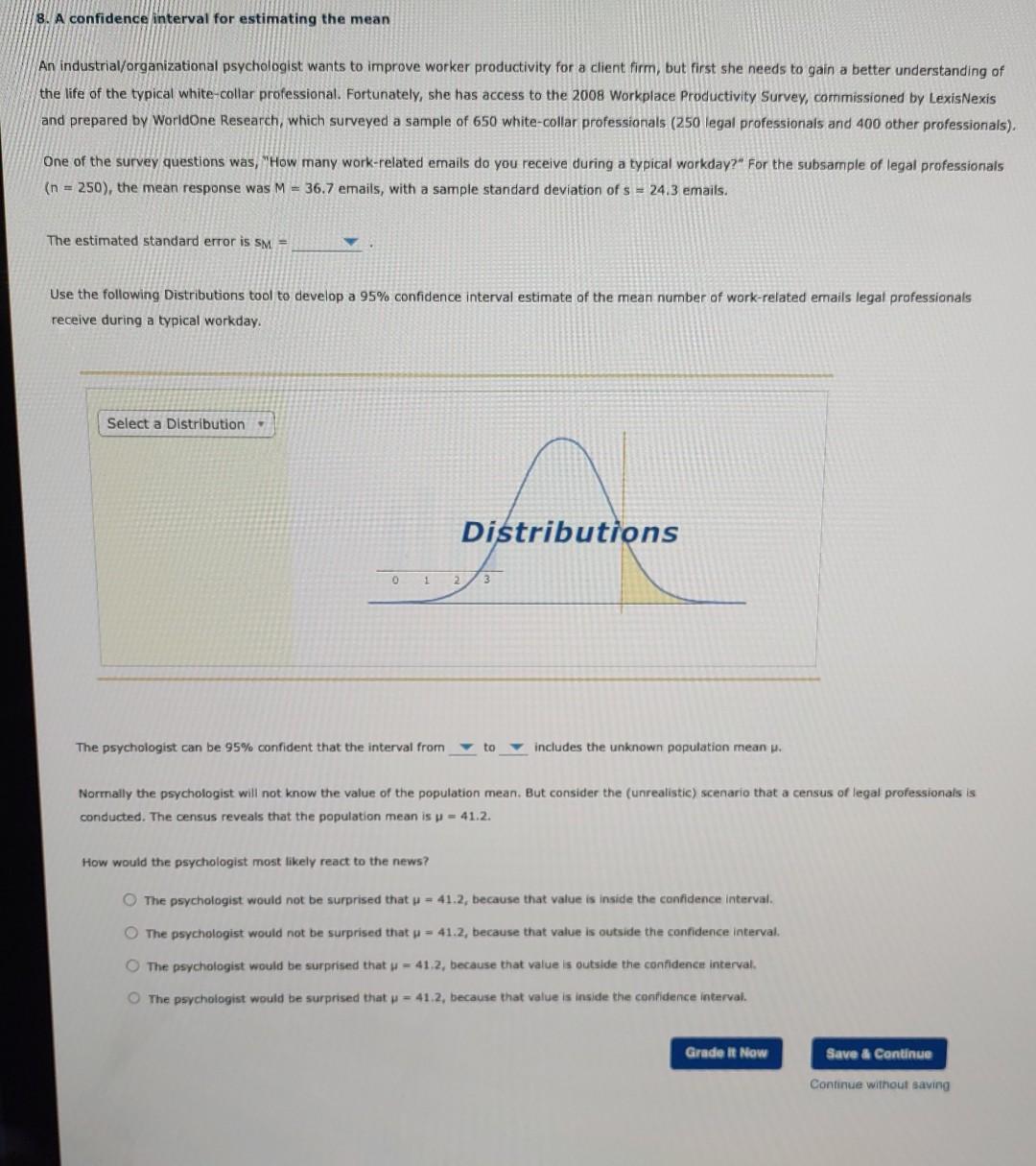 Solved 8. A confidence interval for estimating the mean An | Chegg.com