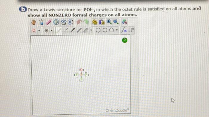Solved D Draw a Lewis structure for POF3 in which the octet | Chegg.com
