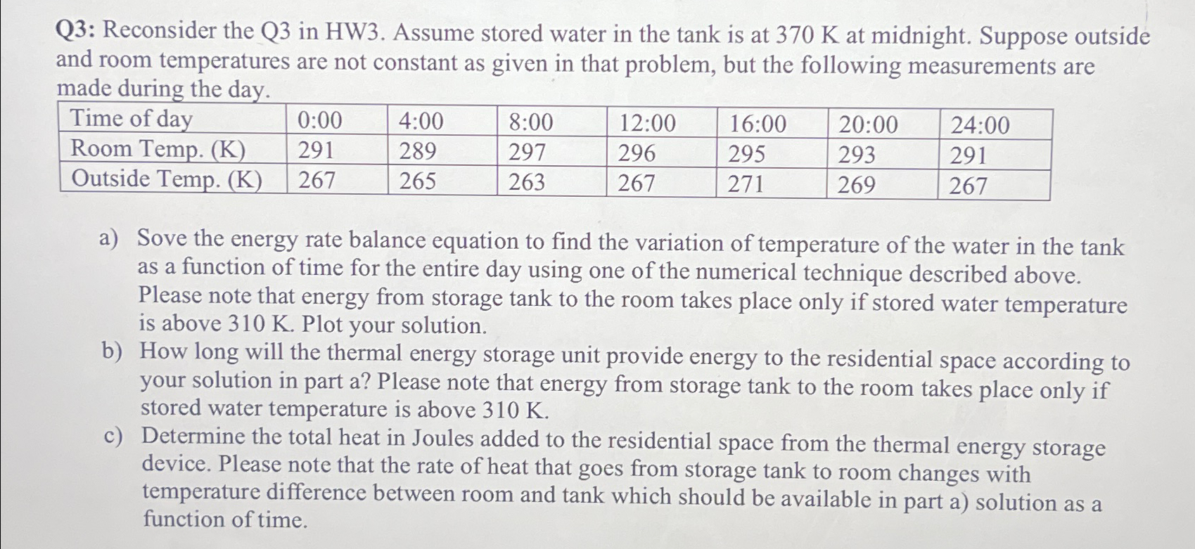Solved Q3: Reconsider the Q3 ﻿in HW3. ﻿Assume stored water | Chegg.com
