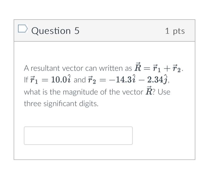 Solved A resultant vector can written as R=r1+r2 If | Chegg.com