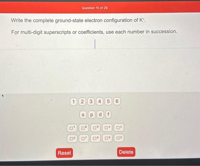Solved Write The Complete Ground State Electron