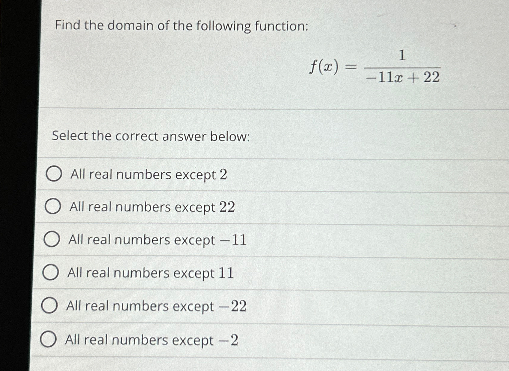 Solved Find the domain of the following | Chegg.com