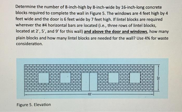 Solved Determine the number of 8 -inch-high by 8 -inch-wide | Chegg.com