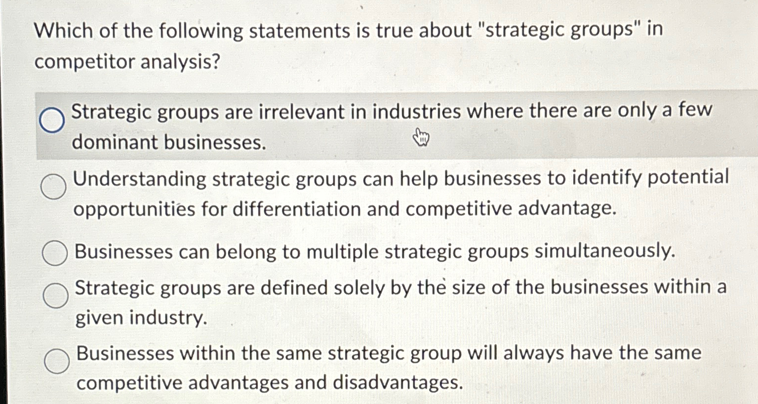 Solved Which of the following statements is true about | Chegg.com