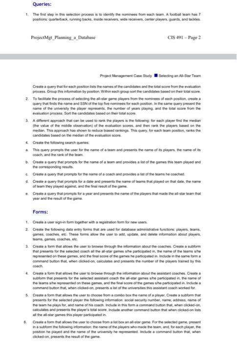 Solved Planning Database with Microsoft ProjectUse the data | Chegg.com