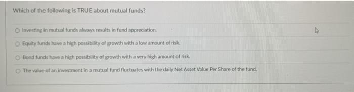 Solved Which of the following types of UITFs will an | Chegg.com