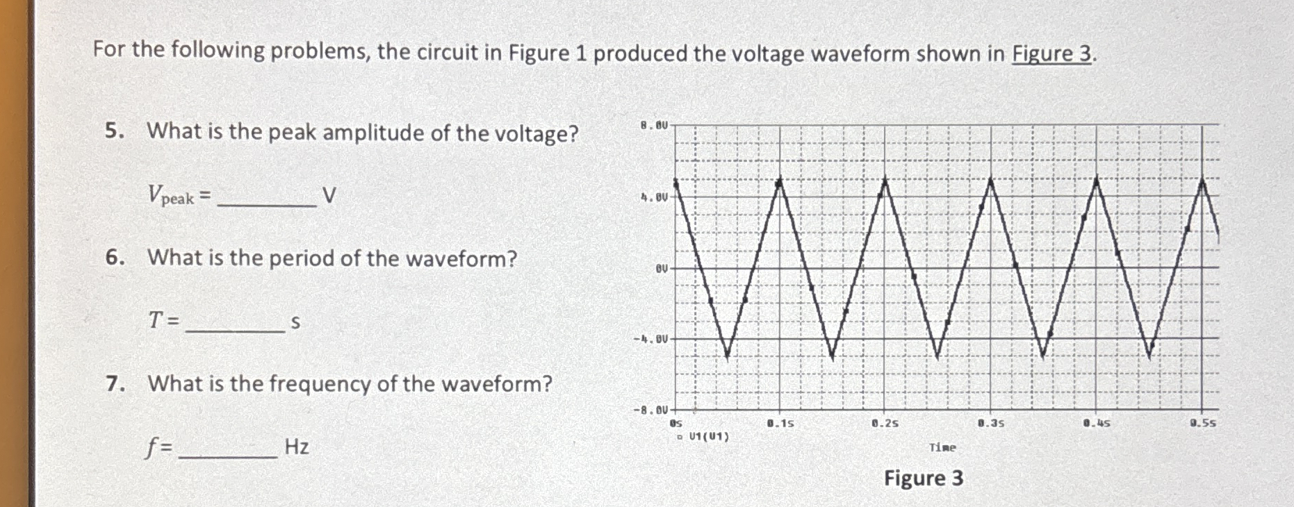 Solved For the following problems, the circuit in Figure 1 | Chegg.com