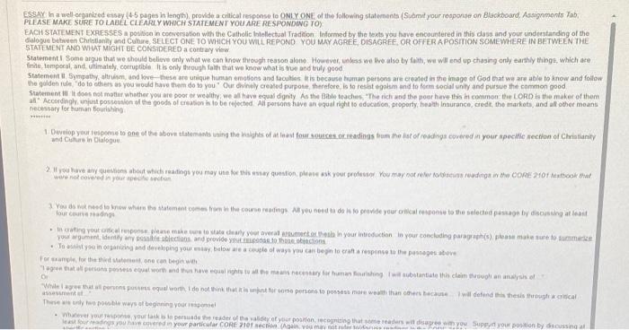 ESSAY In a well-organized essay (4-5 pages in | Chegg.com