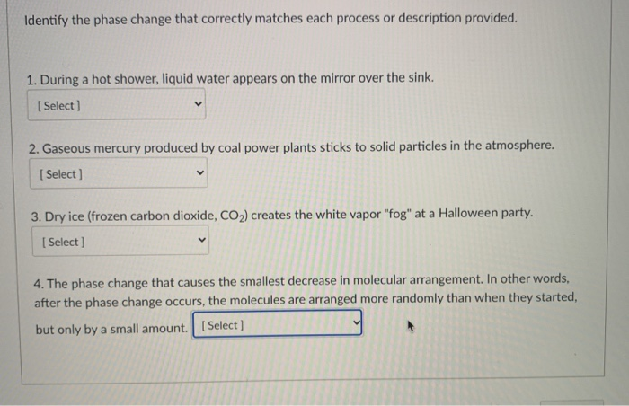 Solved answer options are: melting (or fusion) freezing (or | Chegg.com