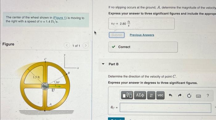 If no slipping occurs at the ground, A, determine the | Chegg.com