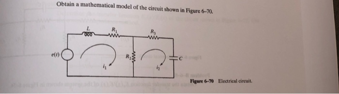 Solved Obtain a mathematical model of the circuit shown in | Chegg.com