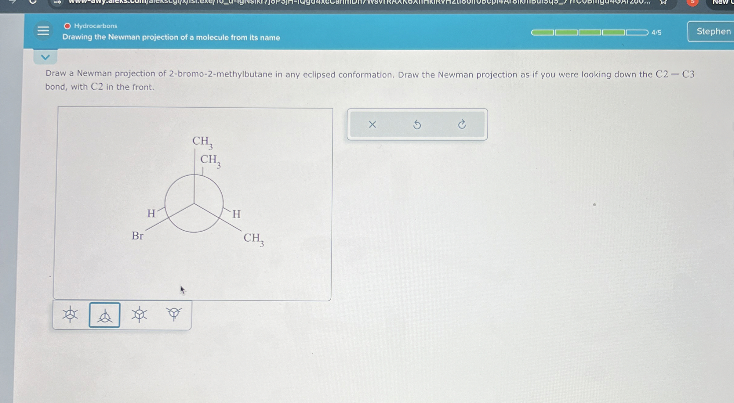 Solved HydrocarbonsDrawing the Newman projection of a | Chegg.com