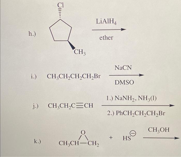Solved f.) 1.) KOH 2.) PHCH2Br 3.) KOH,H2Oh.) i.) | Chegg.com