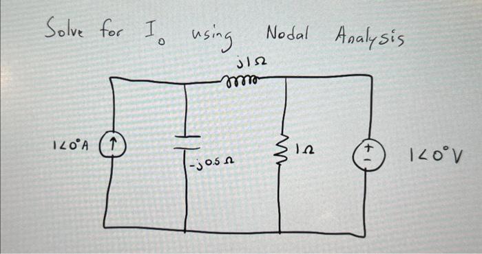 Solved Solve for I0 using Nodal Analysis | Chegg.com Solved Solve for I0 using Nodal Analysis | Chegg.com