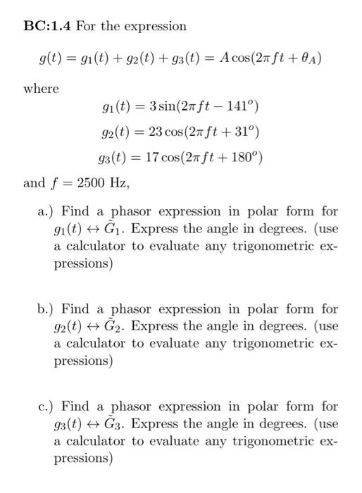 Solved BC:1.4 For the expression | Chegg.com