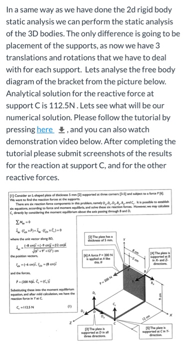 Solved In a same way as we have done the 2d rigid body | Chegg.com