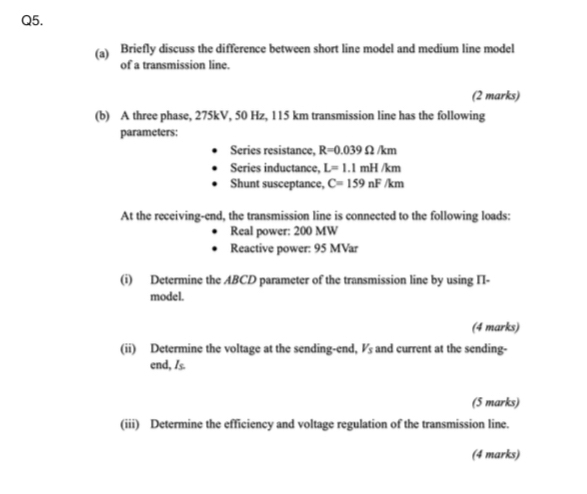 Solved Q5.(a) ﻿Briefly discuss the difference between short | Chegg.com