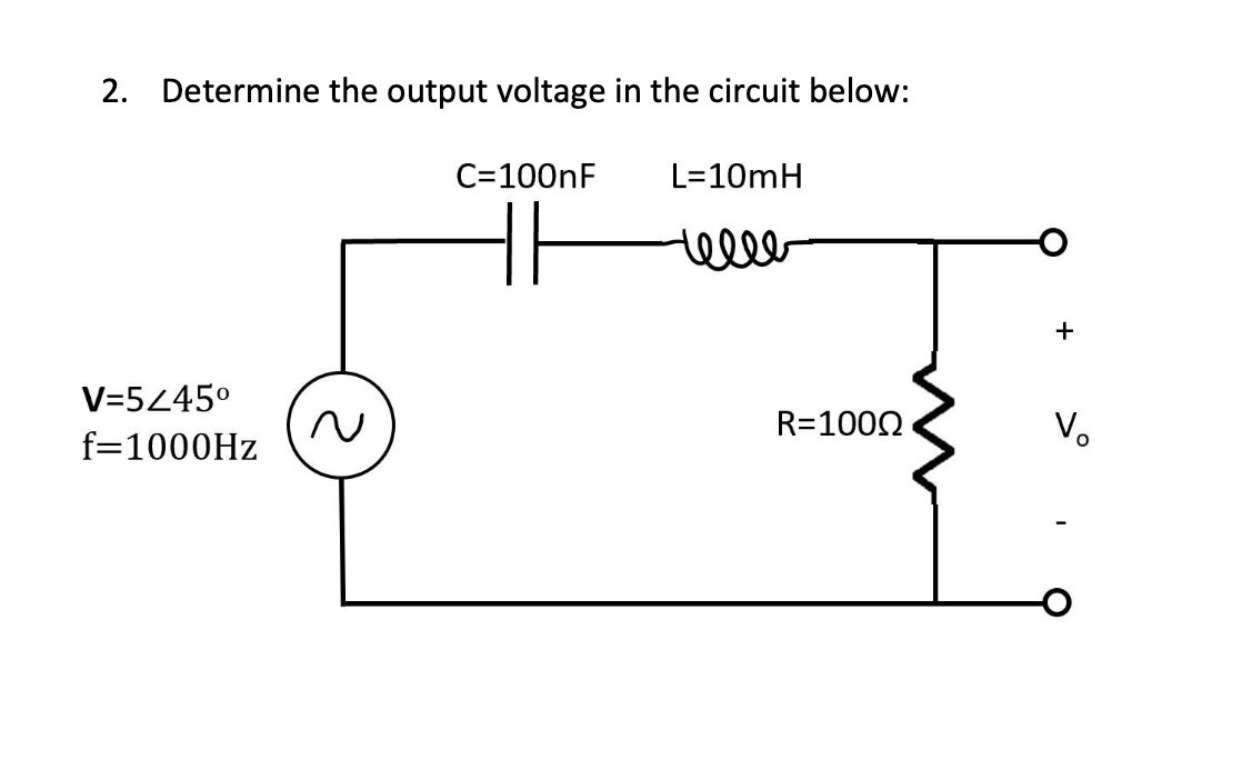 Solved Determine the output voltage in the circuit below: | Chegg.com