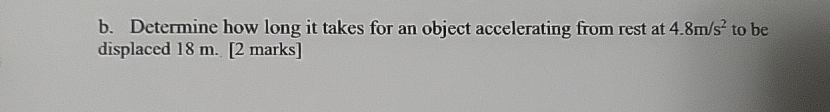 Solved b. ﻿Determine how long it takes for an object | Chegg.com