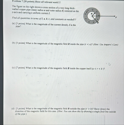 Solved Problem 7 [20 ﻿points] ﻿Show all relcrent work!!!The | Chegg.com