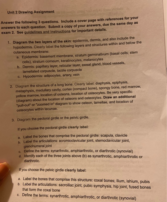 Solved Unit 2 Drawing Assignment Answer the following 3 | Chegg.com
