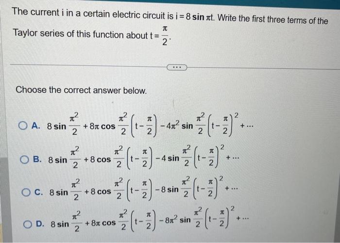 Solved Evaluate the given function by using three terms of | Chegg.com