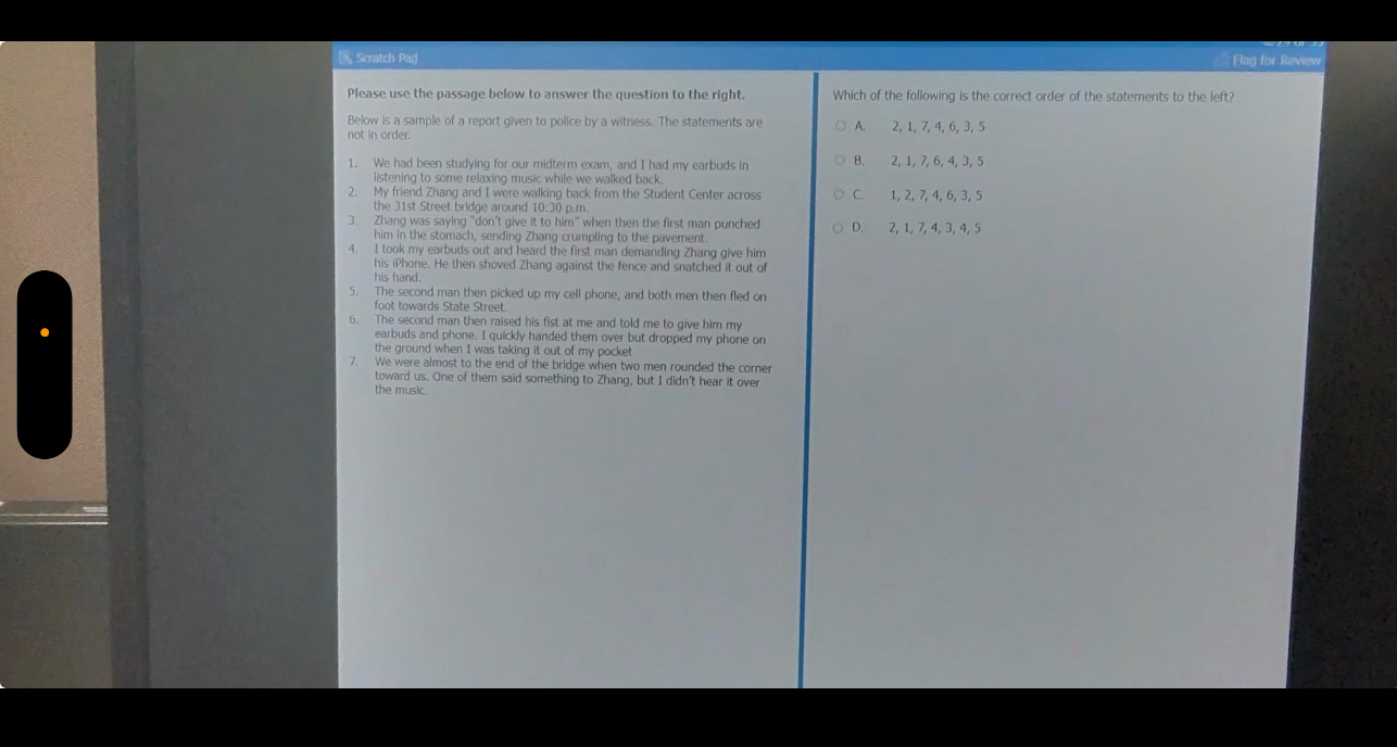 Solved Scratch PadFlag for RoviewPlease use the passage | Chegg.com