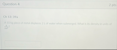 Solved Question 42 ﻿ptsCh 13: 39a 8m2 ? | Chegg.com