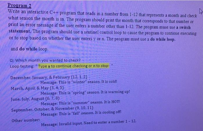 Solved Program 2 N Write An Interactive C Program That