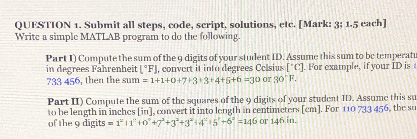 Solved QUESTION 1. ﻿Submit all steps, code, script, | Chegg.com