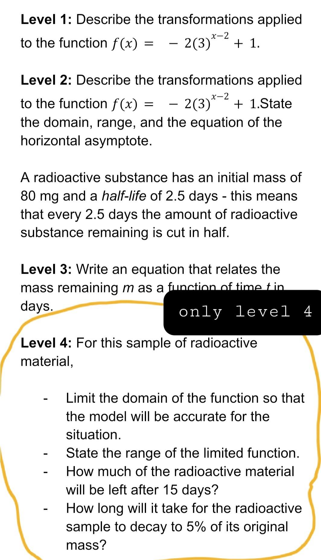Solved Grade 11 Math (Topics: Periodic/Sinusoidal Functions | Chegg.com