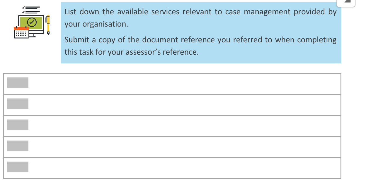 Solved List down the available services relevant to case | Chegg.com