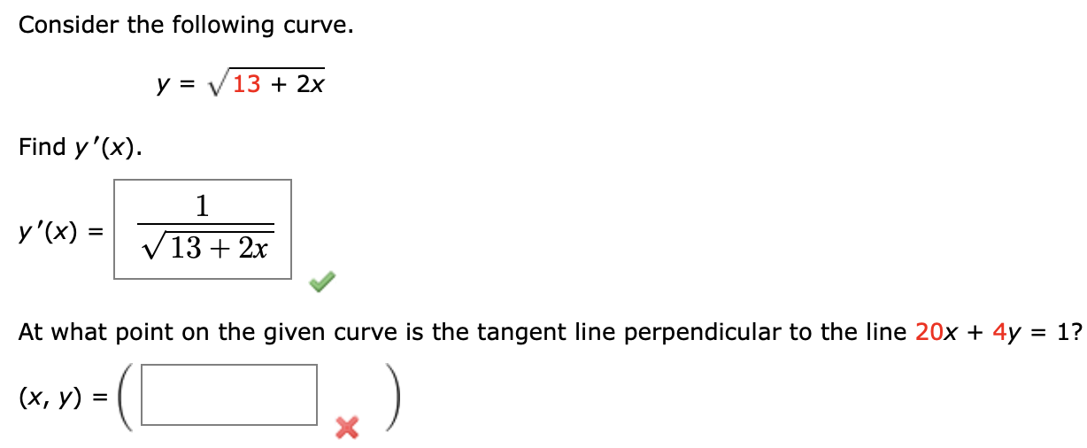 Solved Consider the following curve.y=13+2x2Find | Chegg.com